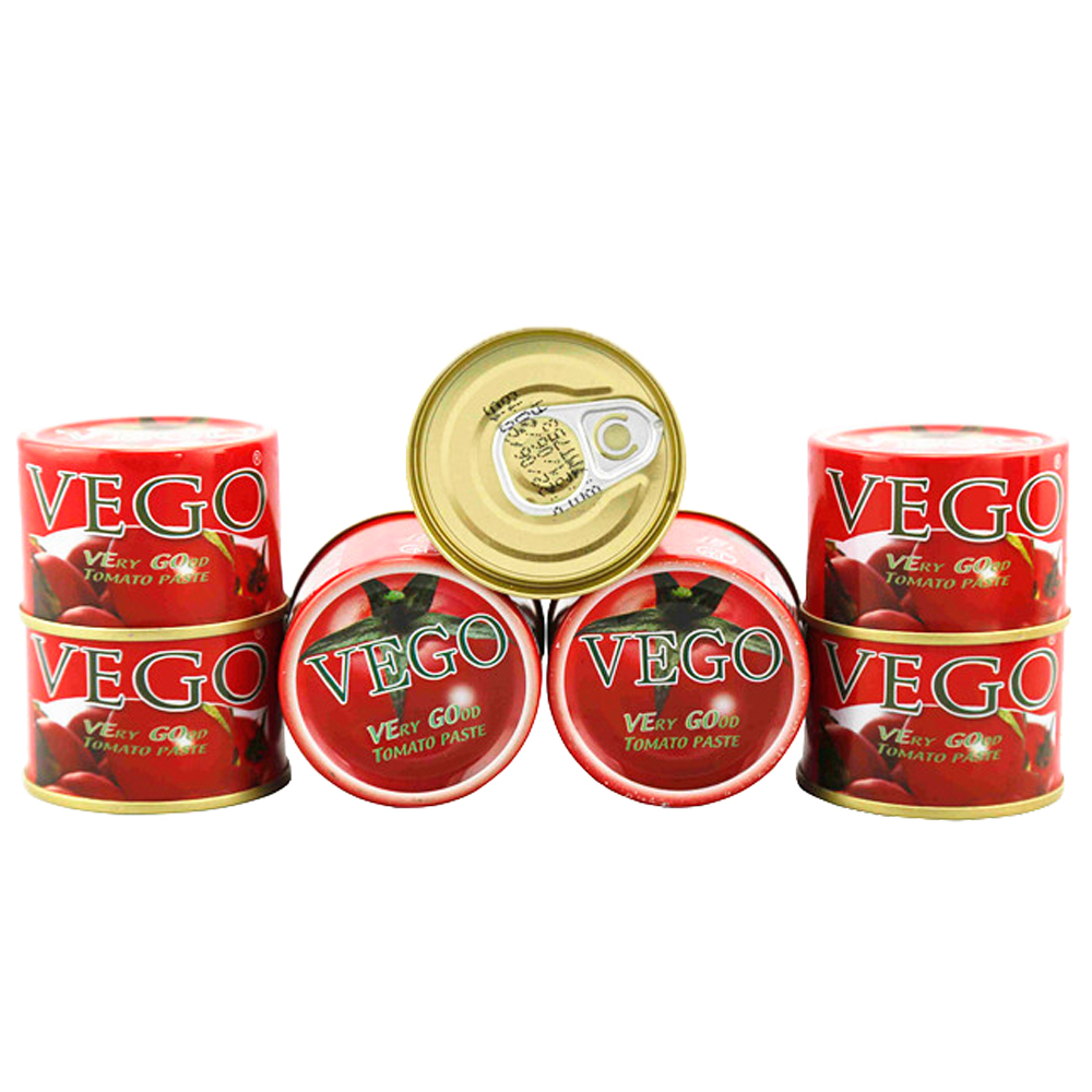 China Organic lithographed tin can 70g tomato paste factory factory and ...